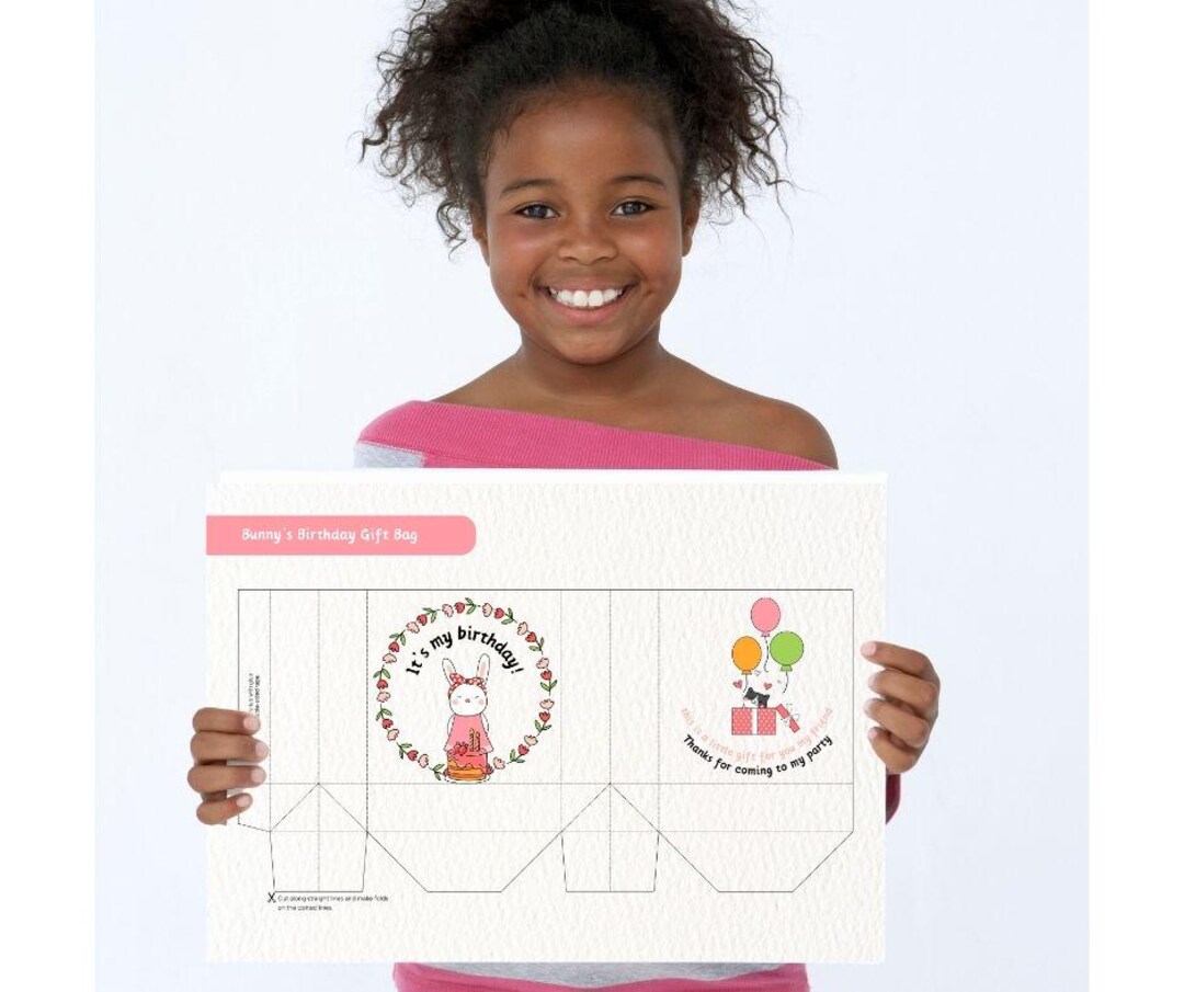 Printable Gift Bag Template – Fun & Easy to Assemble! - Etsy