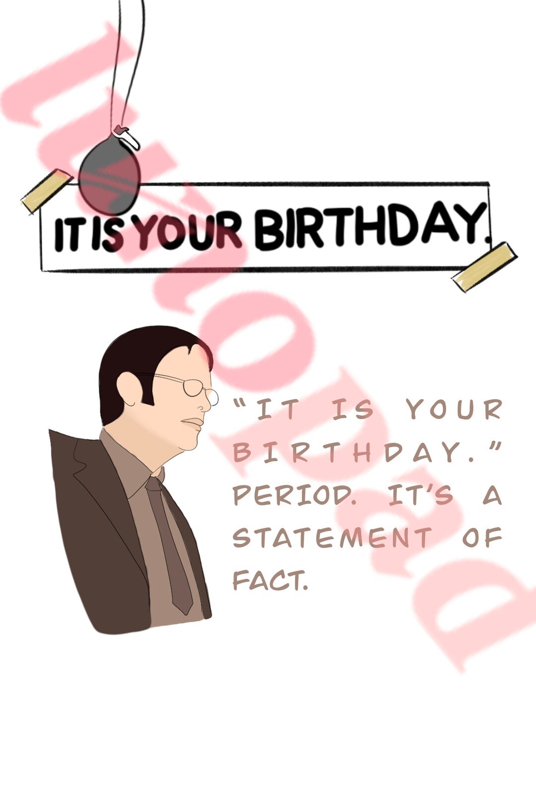 Happy Birthday Dwight - the Office - Etsy