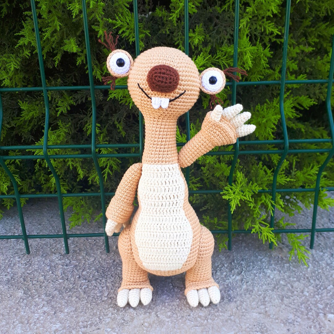 Handmade Ice Age Sid Amigurumi Character Toy Perfect Birthday Gift or ...