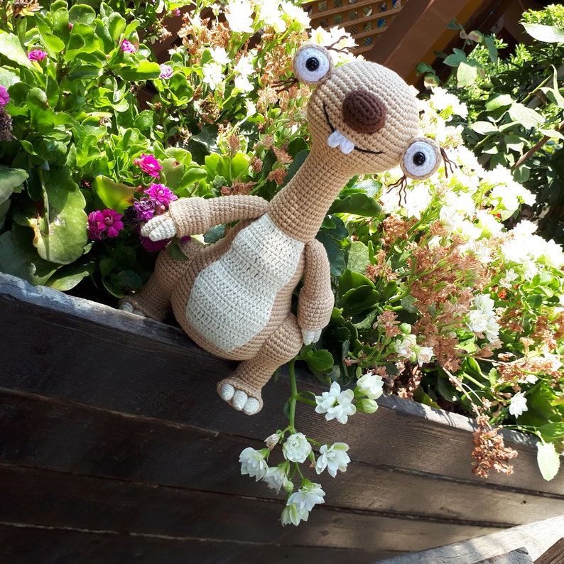 Create Your Own Sid Crochet Ice Age Pattern for Gift Handcrafted Toy ...