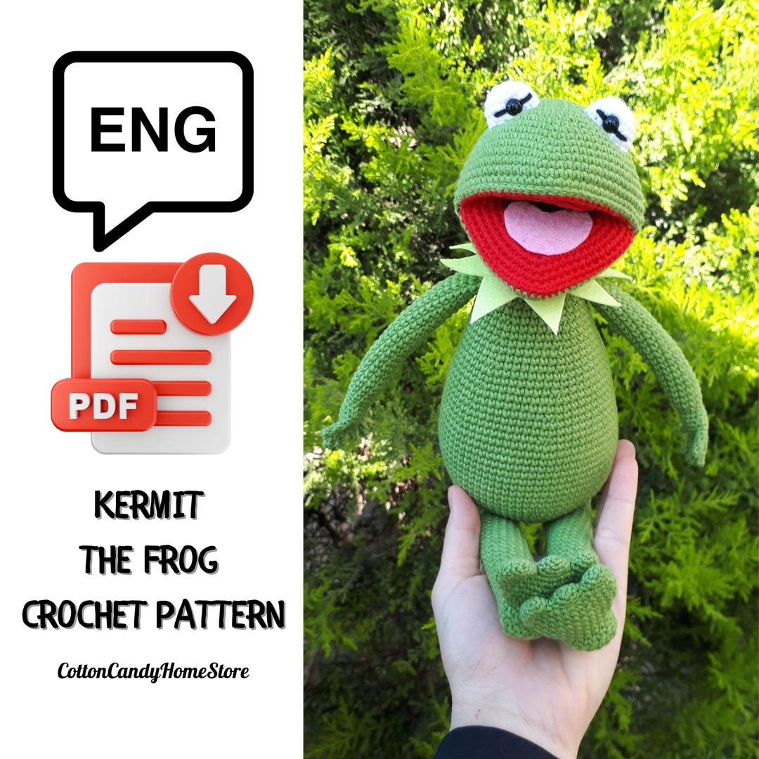 Kermit the Frog Crochet Pdf Pattern - Etsy