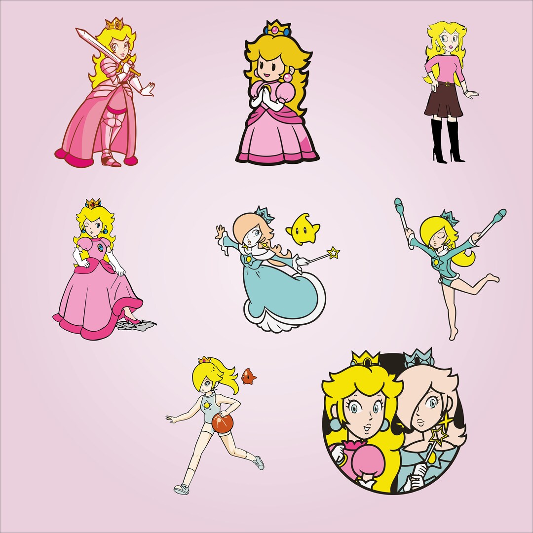 Princess Peach Svg, Princess Svg,games Svg, Super Mario Svg, Cut Files ...