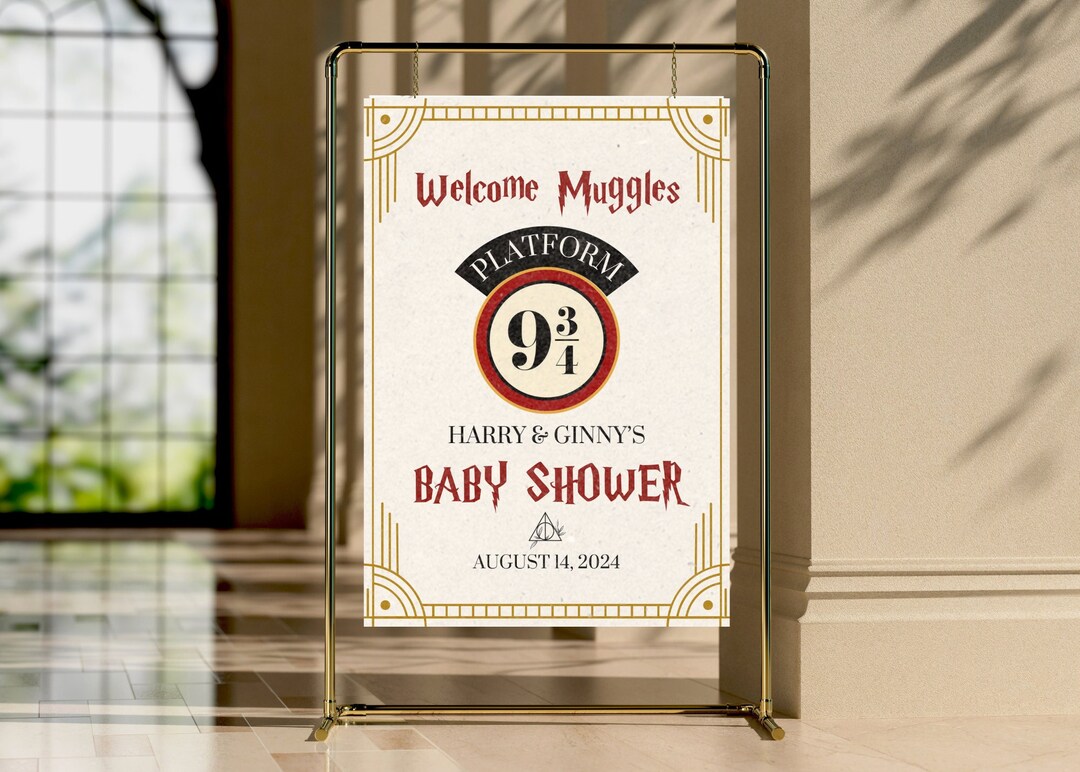 H Potter Welcome Sign, Welcome Muggles, Magical Party, Editable ...