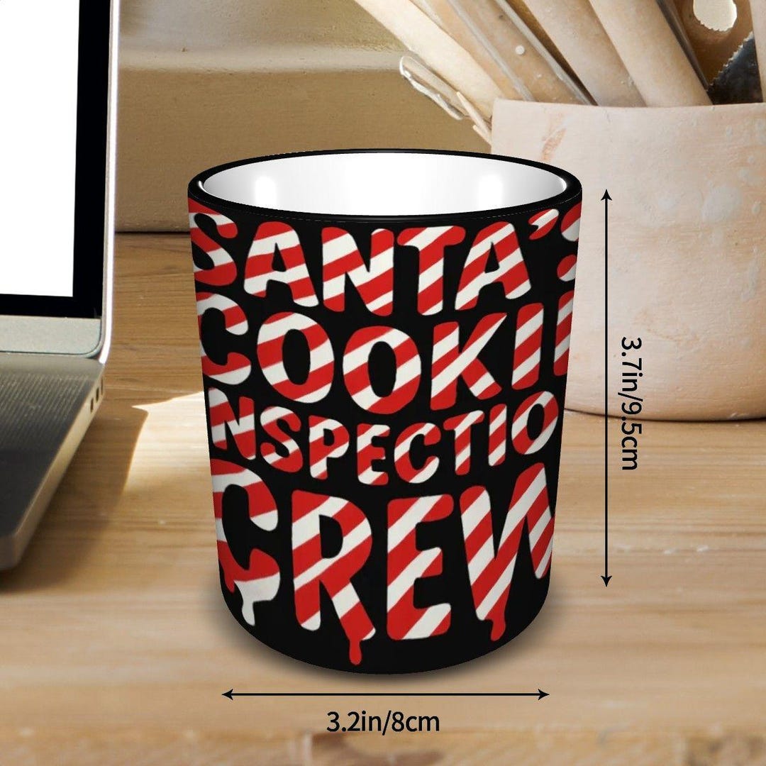 Love Joy Santa's Cookie Inspection Crew Colored Ceramic Coffee Mug ...