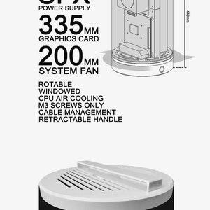 ESS1 - 3d Printed Cylindrical Mini ITX Case - Etsy