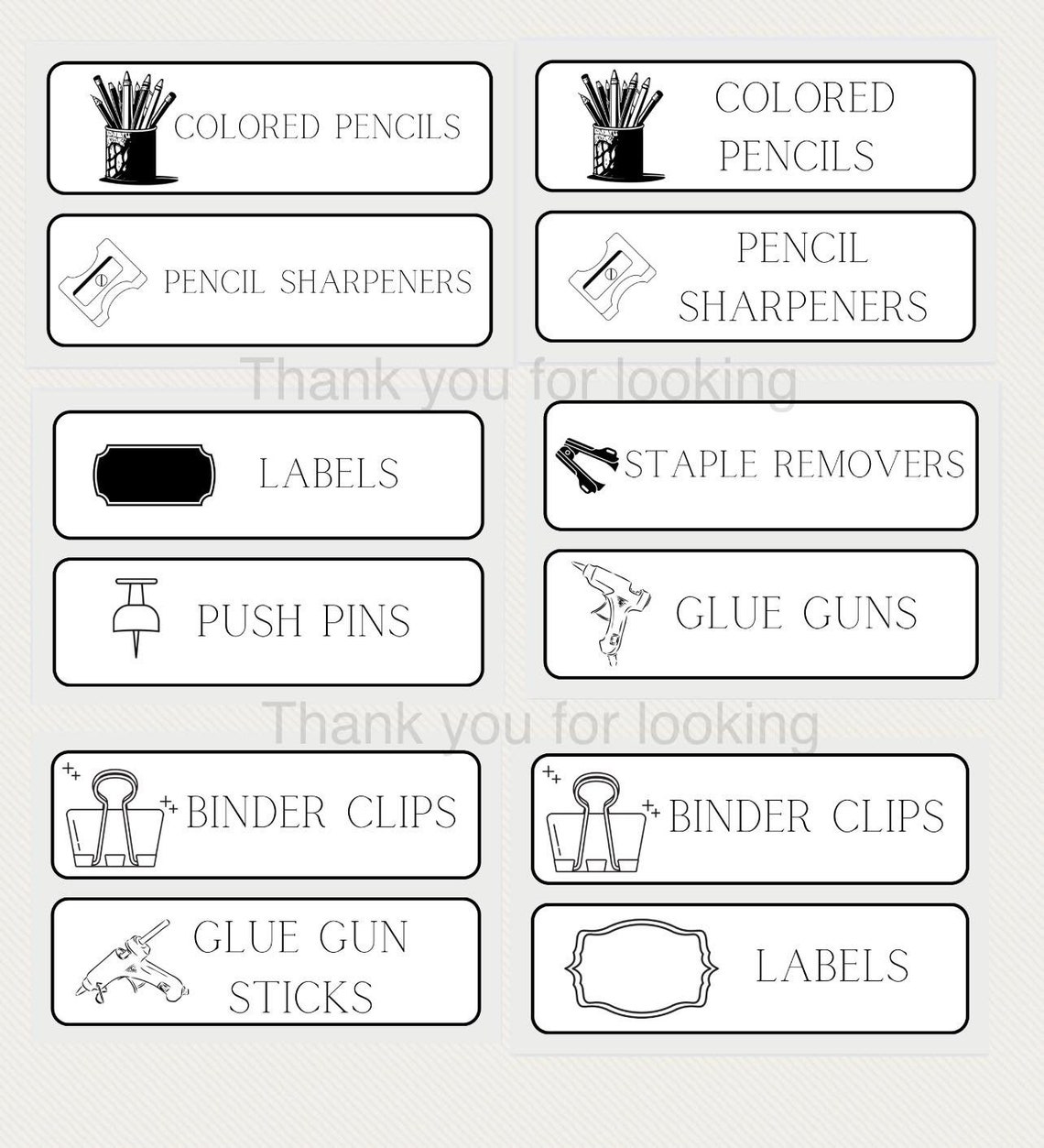 Classroom Labels Office Labels Craft Room Labels Materials Labels ...
