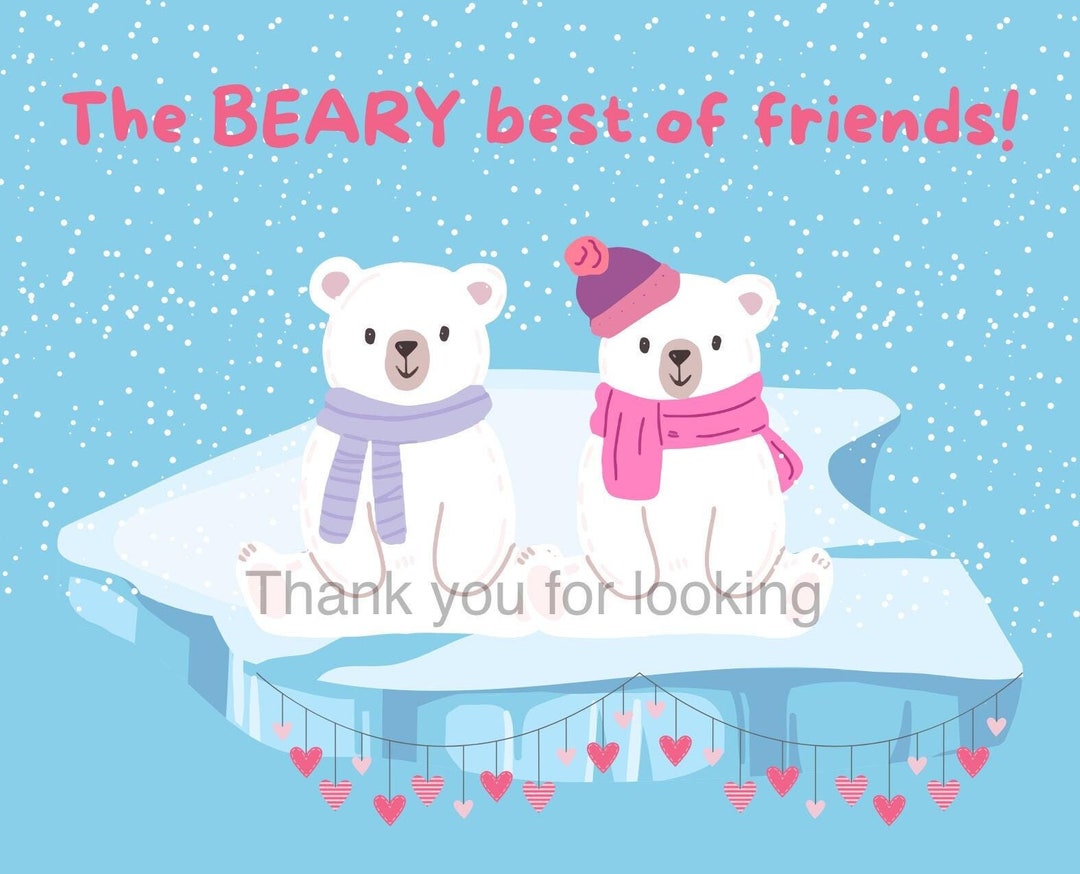 Polar Bear Valentine School Cards - Etsy