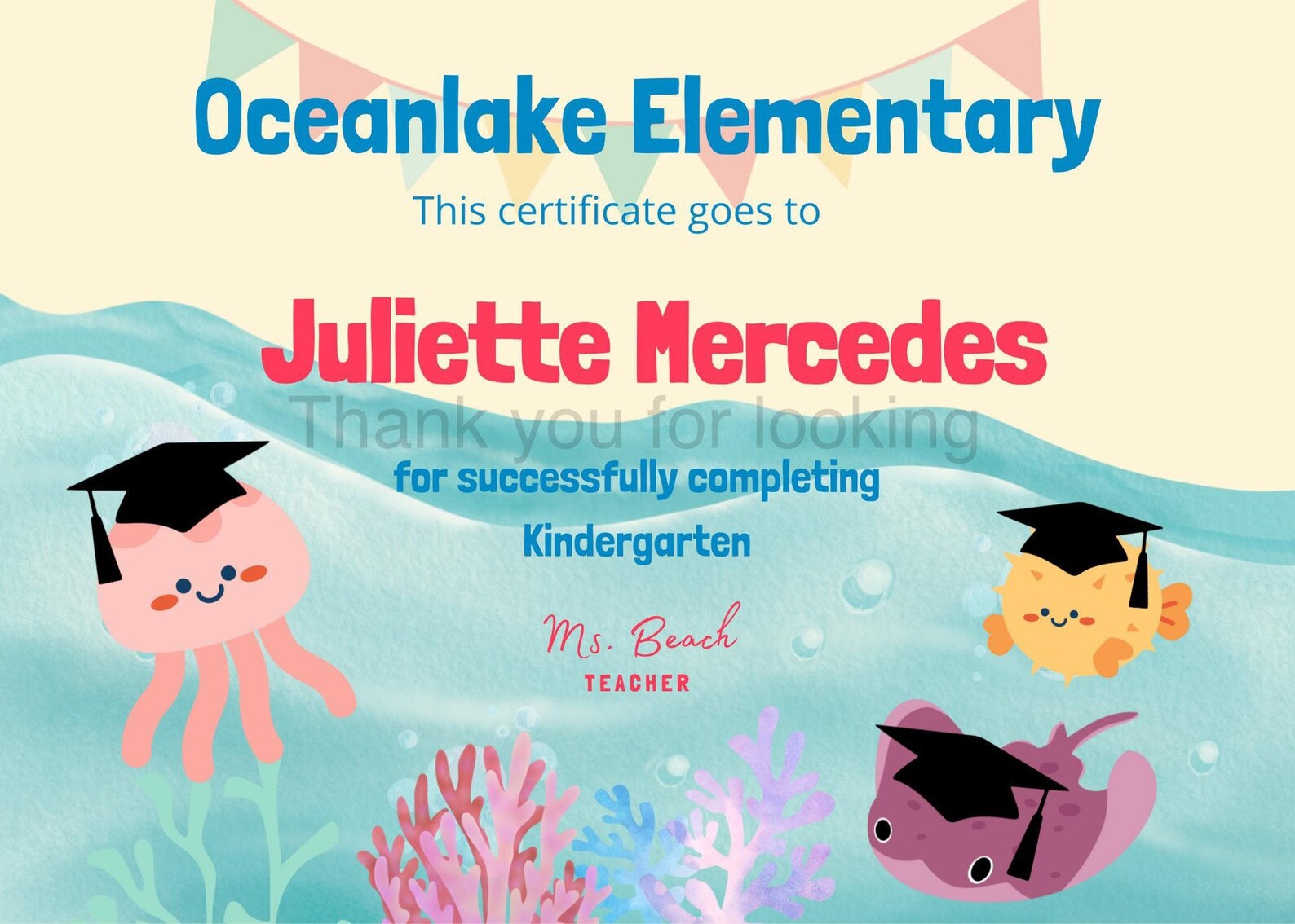 Editable Kindergarten Certificate Editable Kindergarten Diploma ...