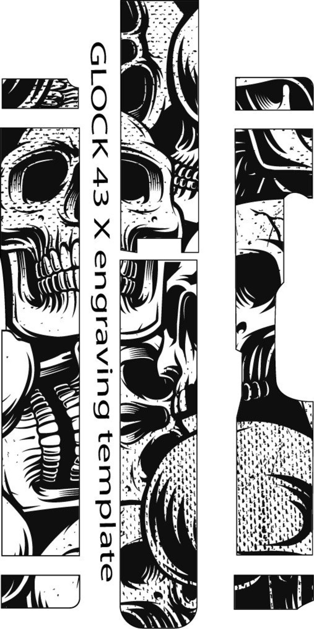 Glock 43 X Engraving Template Badge, SVG, Vector, DXF, CNC, Cricut, Svg ...