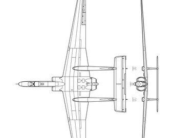 Lockheed P 38 Lightning 3 View Svg Vector File, Black White, Helicopter ...