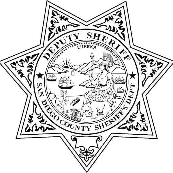 San Diego Sheriff Svg - Etsy