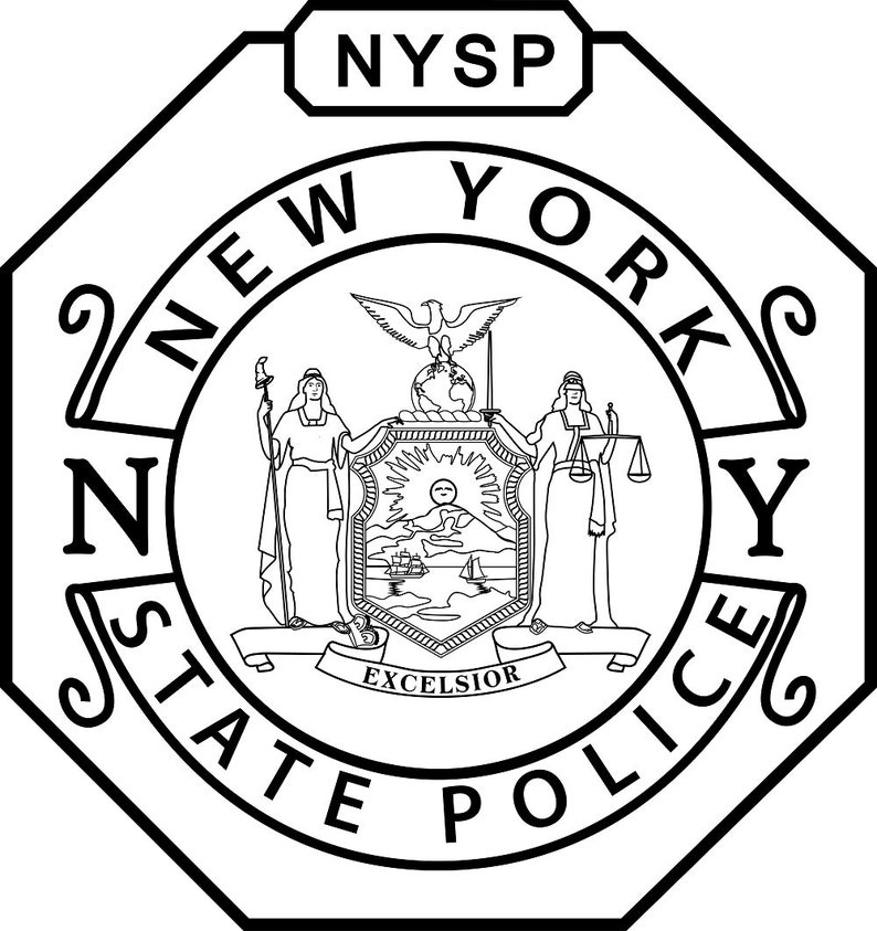 New York State Police NYSP Badge Vector Badge, SVG, Vector, DXF, Cricut ...
