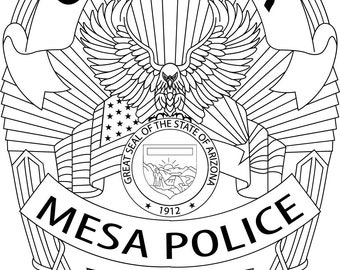 Dade County Police Officer Svg Eagle Badge Black White Svg Outline Cnc Cut, Laser Cut, Digital ...