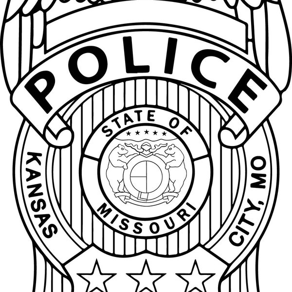 Laser Wood Cut Police Badge - Etsy