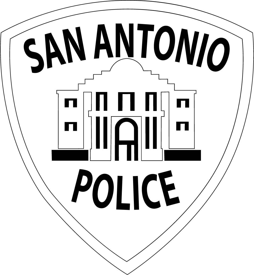 San Antonio Police Patch Vector File Badge, Black White, Svg, Outline ...