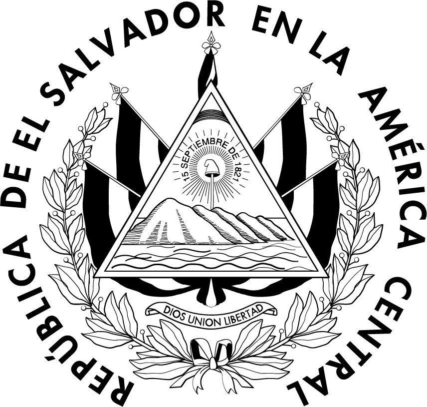 El Salvador Vector Logo Svg Coat of Arm of El Salvador Seal Black White ...