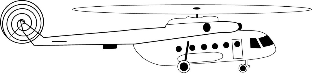 Mil Mi 17 Helicopter Side View Vector File, Jet Fighter, Aircraft Black ...