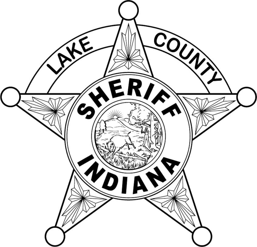 Indiana Sheriff Badge Lake County Vector File Vector, CNC, Cricut, Svg ...