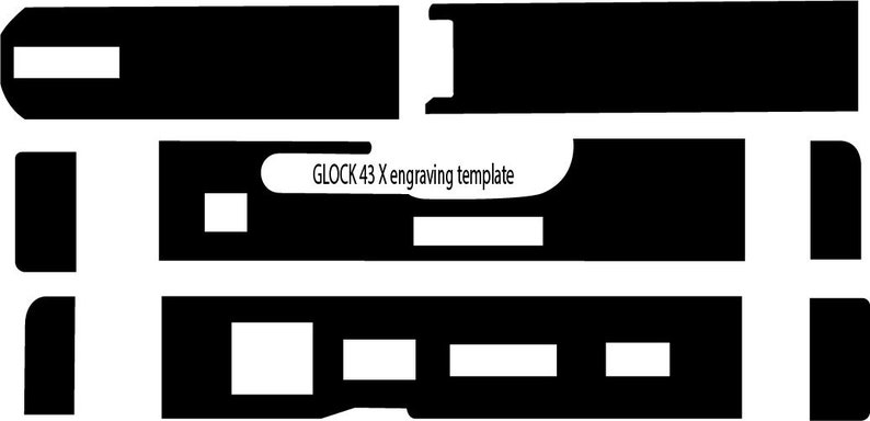 Glock 43 X Engraving Template Badge, SVG, Vector, DXF, CNC, Cricut, Svg ...