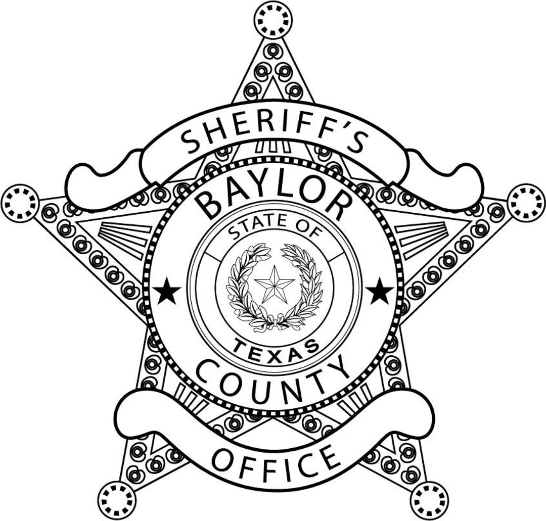 Baylor County Sheriffs Office Law Eagle, Badge, Black White, Svg ...