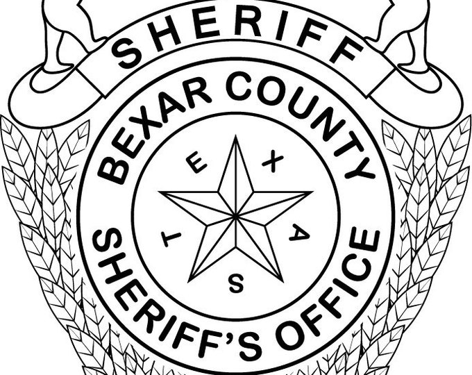 Bexar County Sheriffs Office Badge Vector Svg Black White Outline Dxf ...