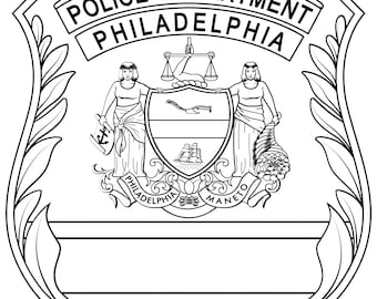 Philadelphia Police Badge SVG - Etsy