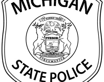 Michigan State Police Svg Vector Badge, Patch, Sleeve Insignia, Emblem ...