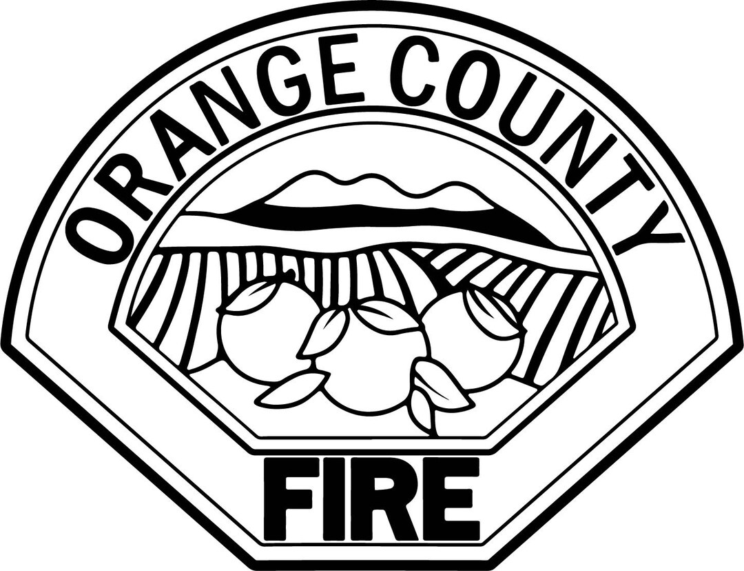 Orange County Fire Dpt Patch Vector File Badge, Black White, Svg ...