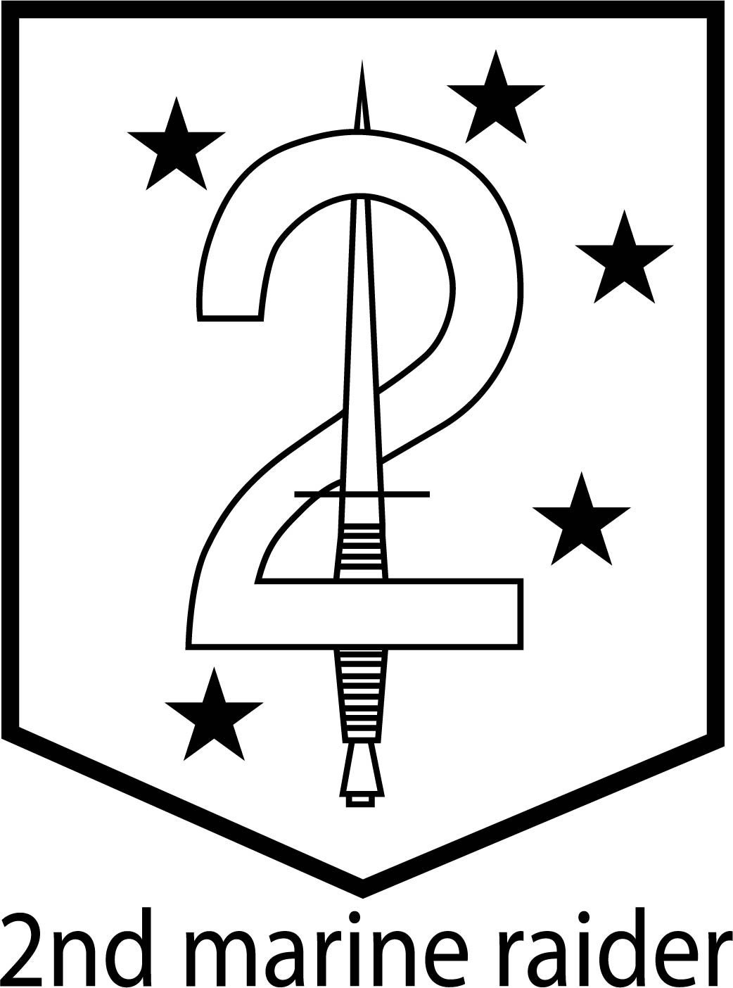 2nd Marine Raider Badge Line Art Vector File Badge, Black White, Svg ...