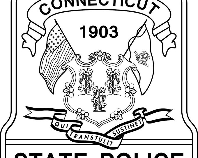Connecticut State Police Badge Vector Badge, Svg, Vector, Dxf, Cnc ...
