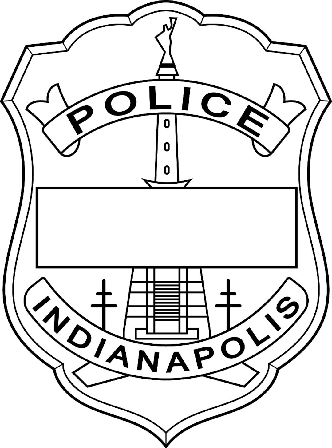 Indianapolis Police Badge Vector Badge, SVG, Vector, DXF, CNC, Cricut ...