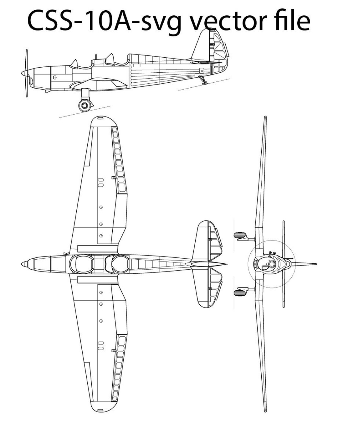 CSS 10A Svg Vector File, Black White, Helicopter, Jet, Line Art, Cricut ...