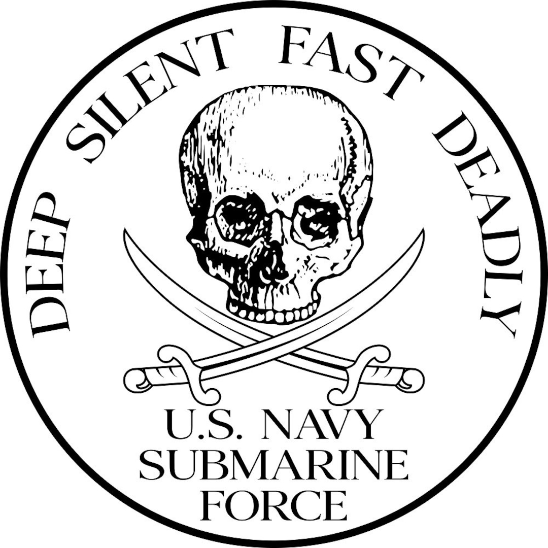 Navy Submarine Force Badge, SVG, Vector, DXF, CNC, Cricut, Svg, Laser ...