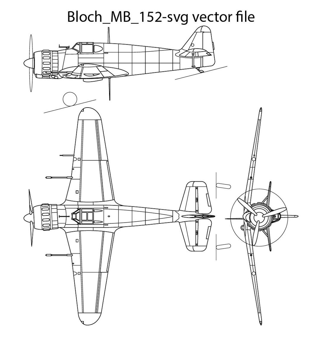 Bloch MB 152 Svg Vector File , Black White, Helicopter, Jet, Line Art ...
