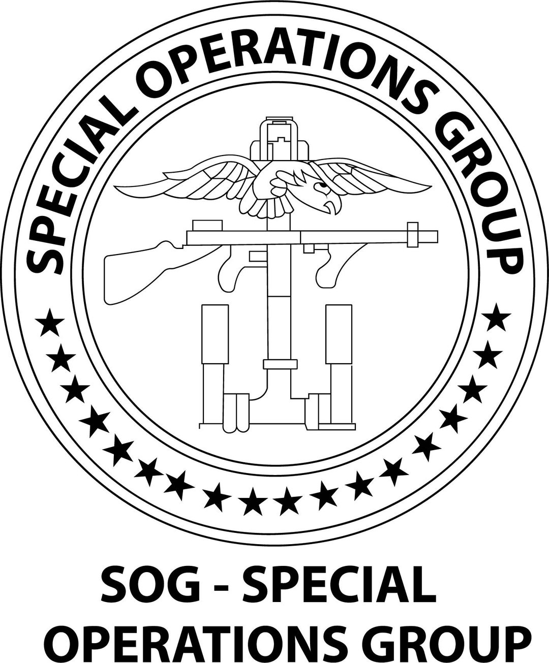 Operations Group Sog Special Vector File Badge Black White Svg