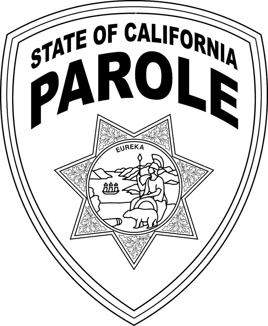 California State Parole Patch Badge, SVG, Vector, DXF, CNC, Cricut ...