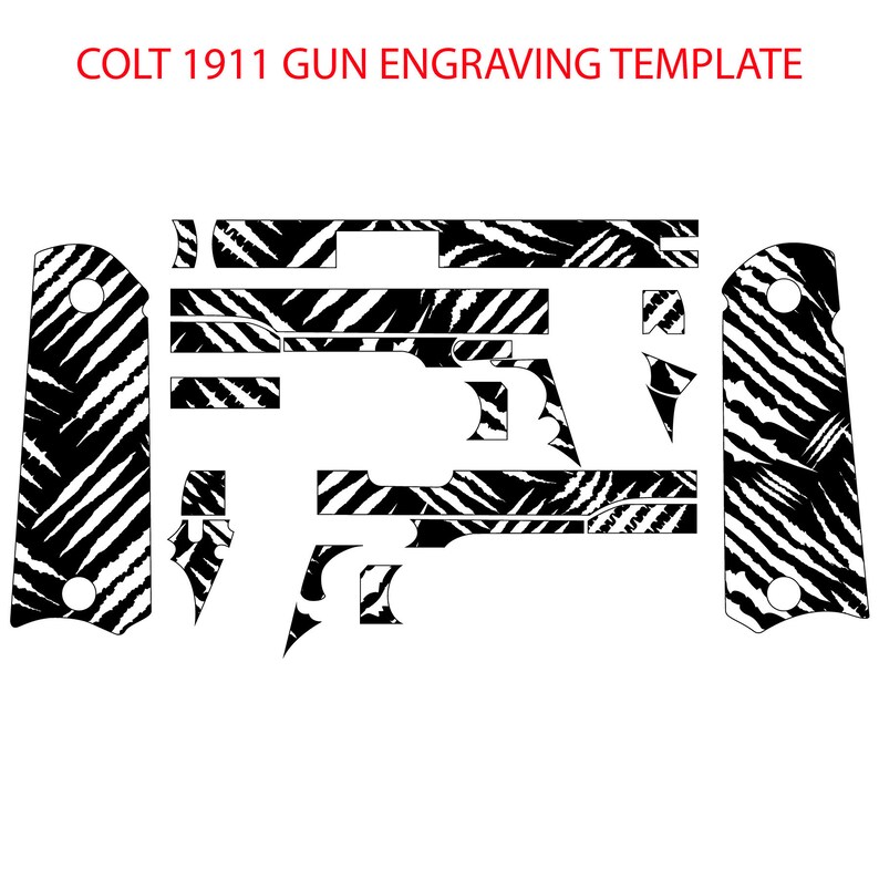Colt 1911 Engraving Design Badge, SVG, Vector, DXF, CNC, Cricut, Svg ...