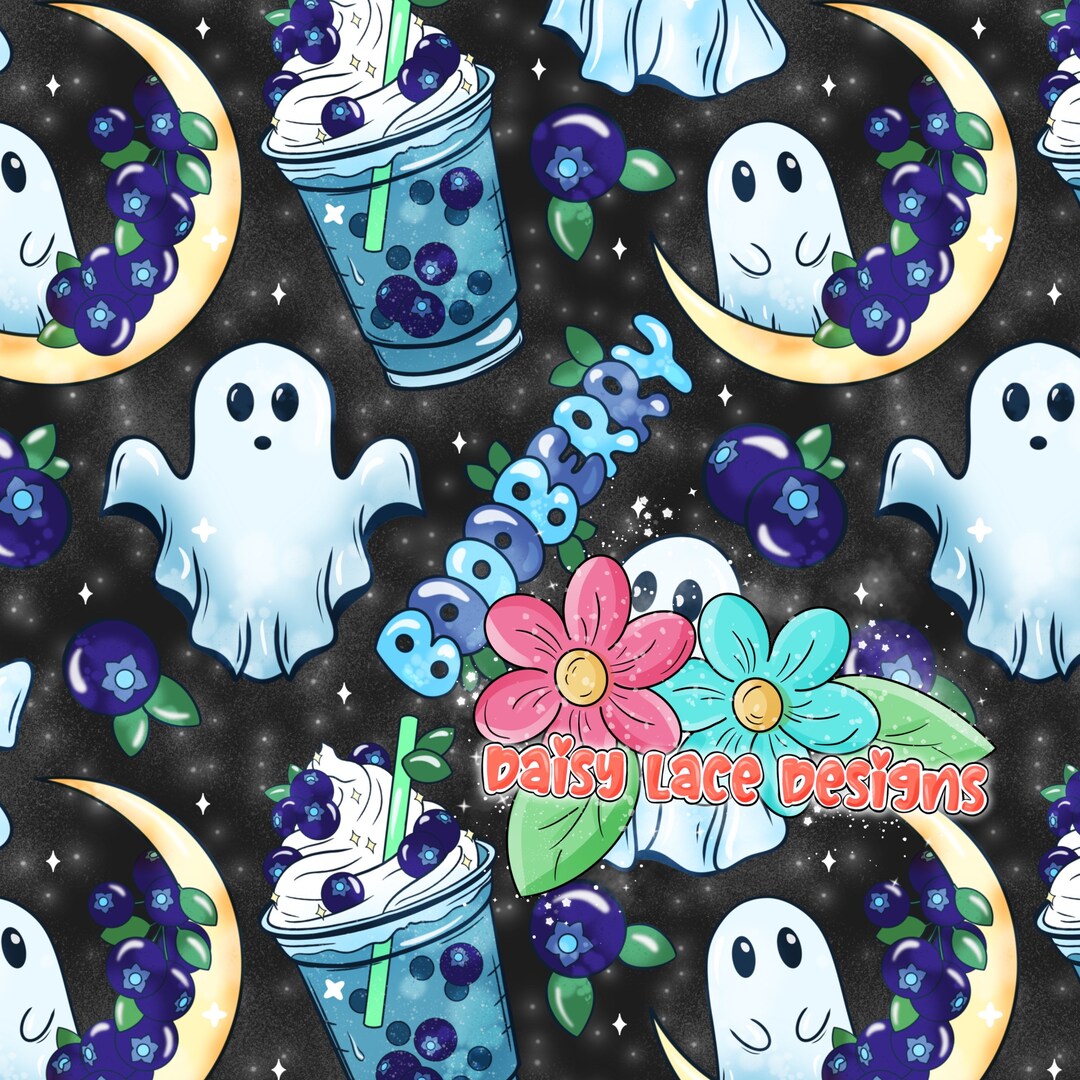 Boooberry Ghosts Digital Seamless File - Etsy