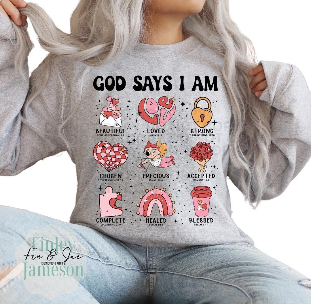 God Says Png, Valentines Day Png, Loved Png. - Etsy