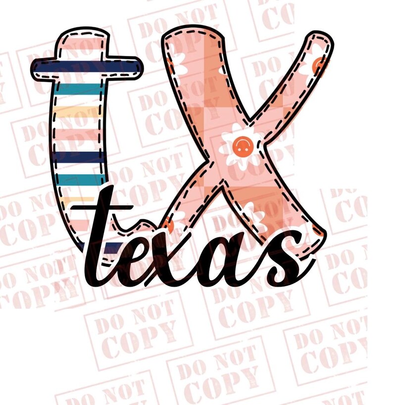 Texas PNG, Floral Letters Png, State With Flower Design. - Etsy