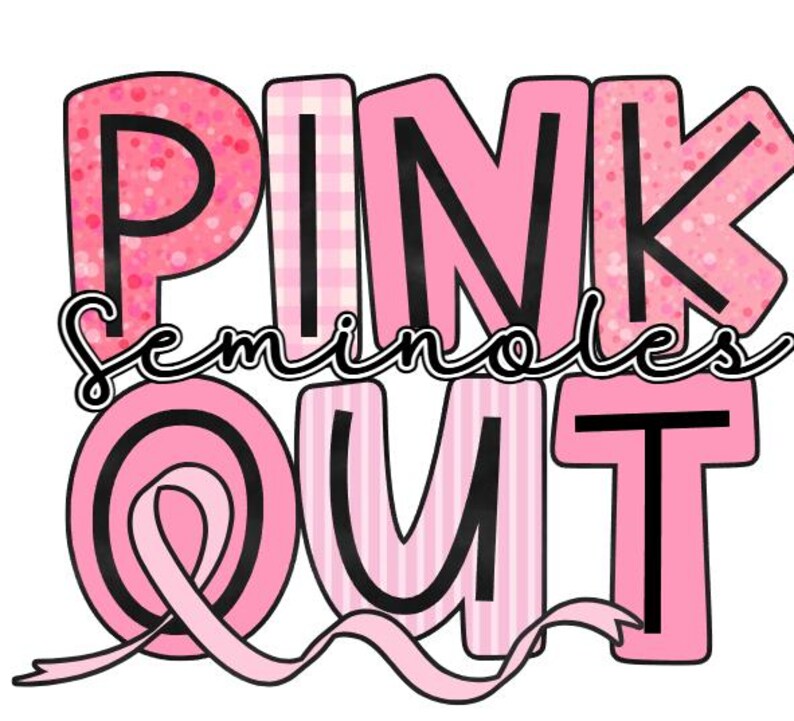 Pink Seminoles Mascot PNG: October Breast Cancer Awareness (digital ...