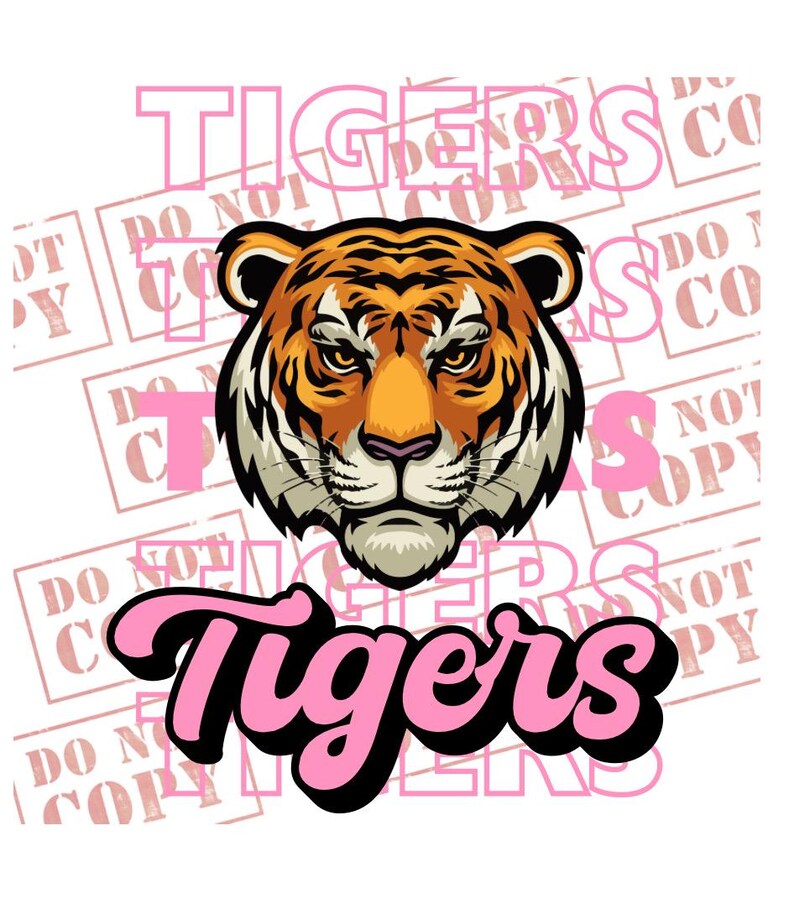 Pink Tiger Mascot PNG, Sublimation or DTF File - Etsy