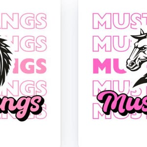 Pink Mustangs Mascot PNG, Sublimation Design (digital Download) - Etsy