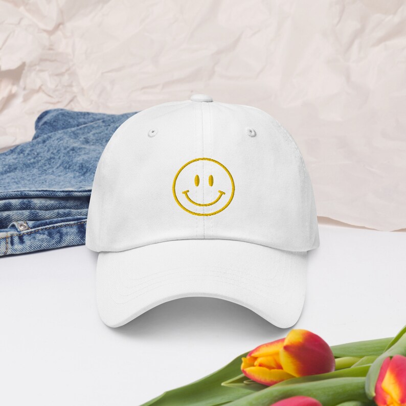 Smiley Face Hat, White Hat, Smiley Face, Cute Hat, Sun Hat, Mothers Day ...