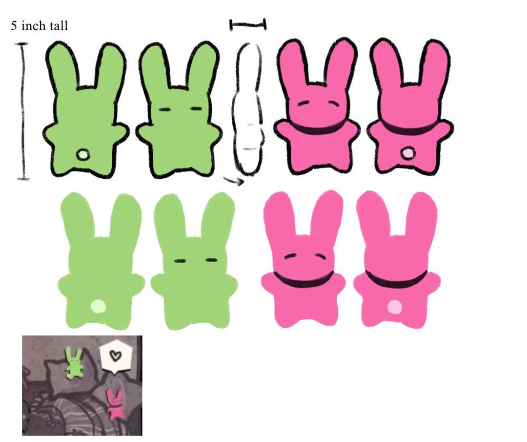 PREORDER Coffin of Andy and Leyley Bunny Plushies - Etsy