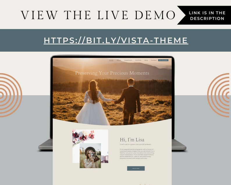 Squarespace Website Template Wedding Photography Website Template for ...