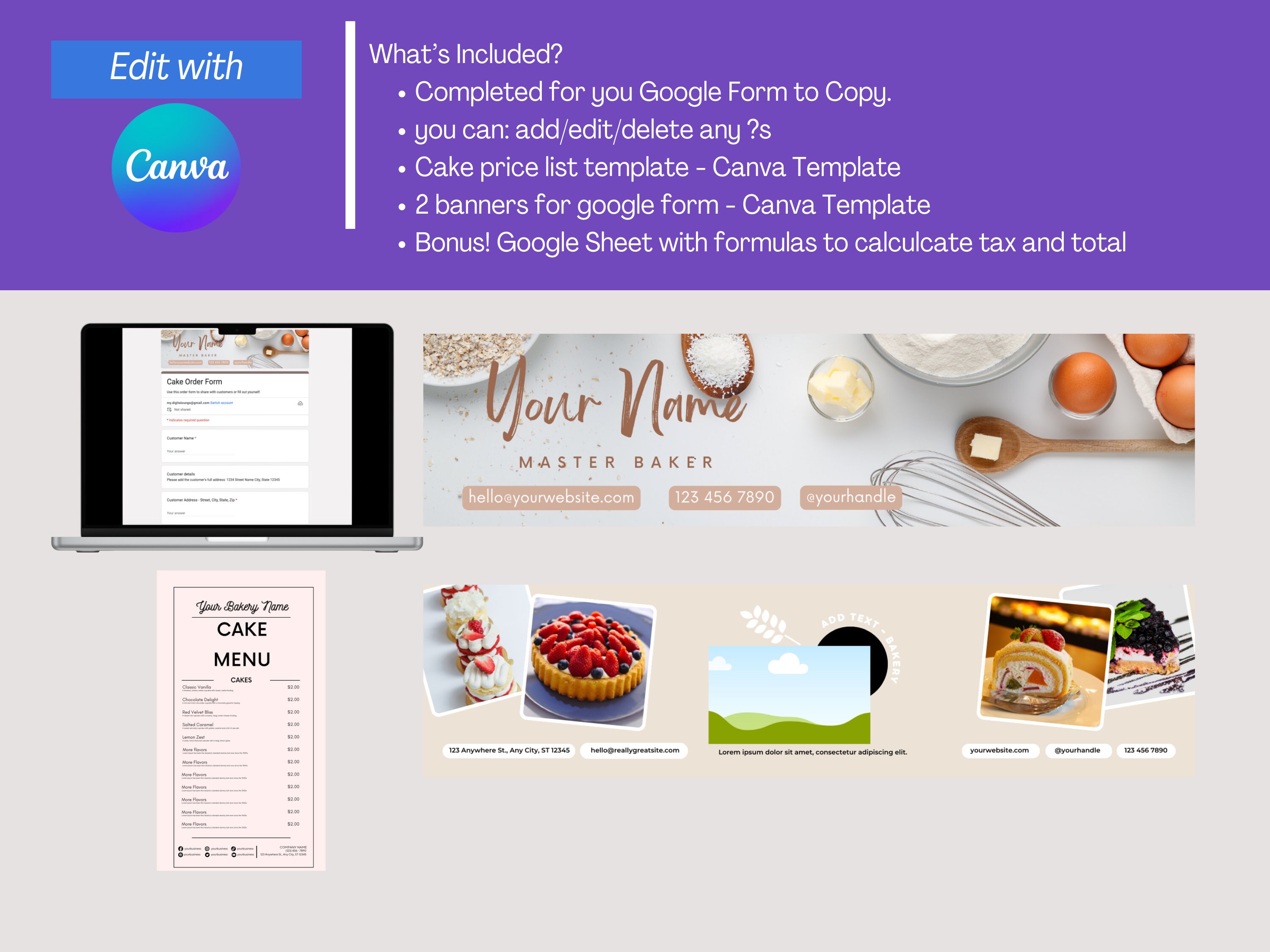 Custom Cake Order Form Template Google Form for Cake Inquiry Order Form ...