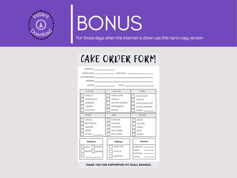 Custom Cake Order Form Template Google Form for Cake Inquiry Order Form ...