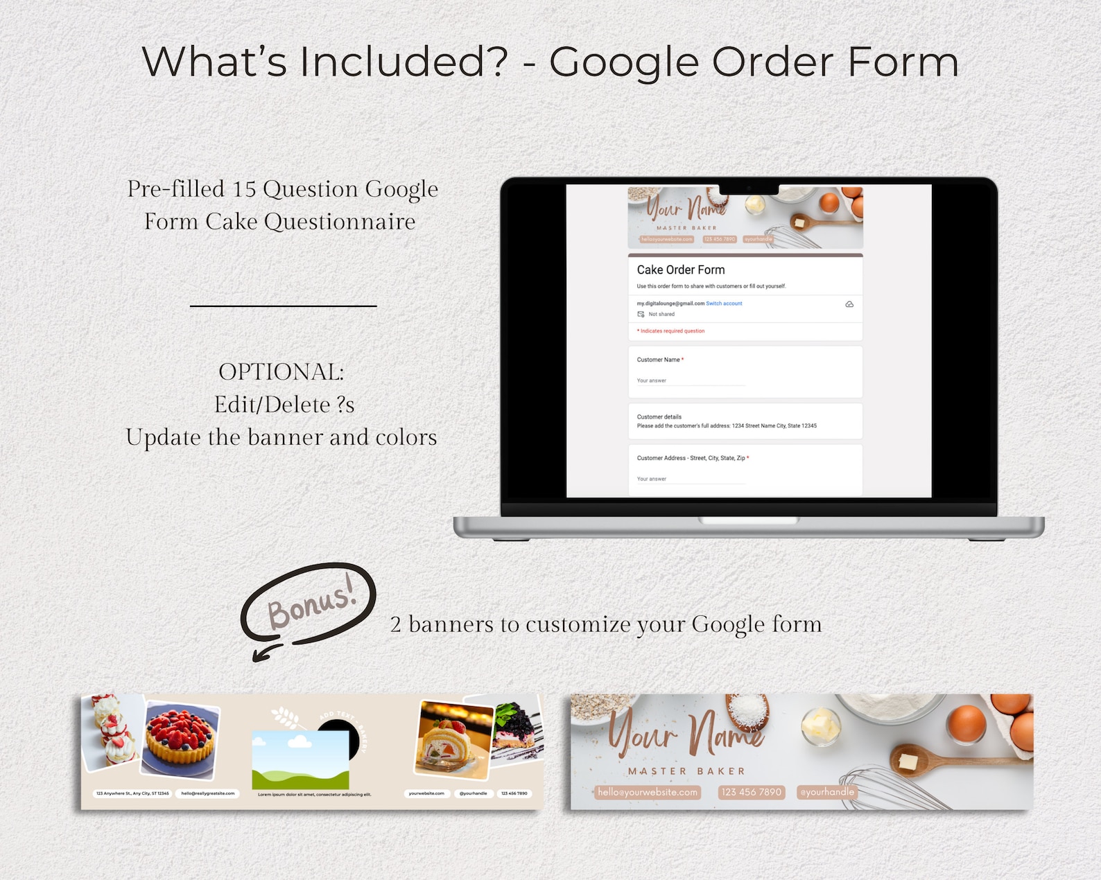 Digital Cake Order Form Template Cottage Food Label Cottage Law ...