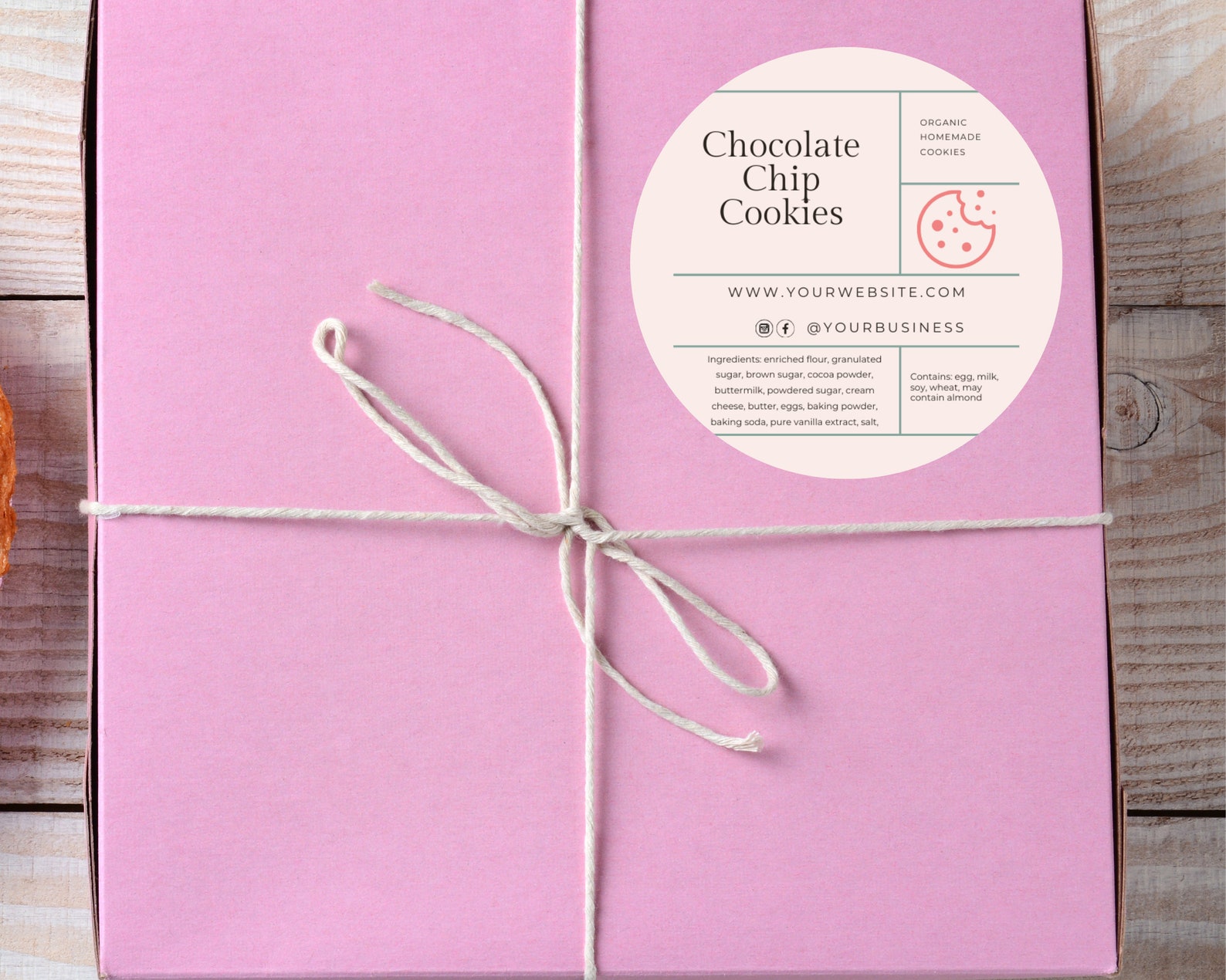 Customized Labels for Cookies and Baked Goods Custom Food Packaging ...